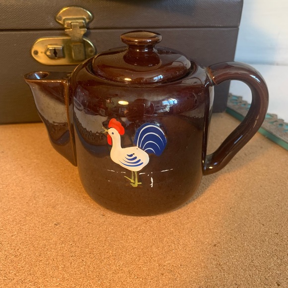 Vintage | Kitchen | Vintage Redware Rooster Teapot B3 | Poshmark